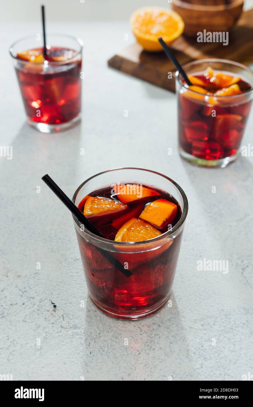 Pictures of typical Spanish food snacks (tapas). Composed of Sangria ...