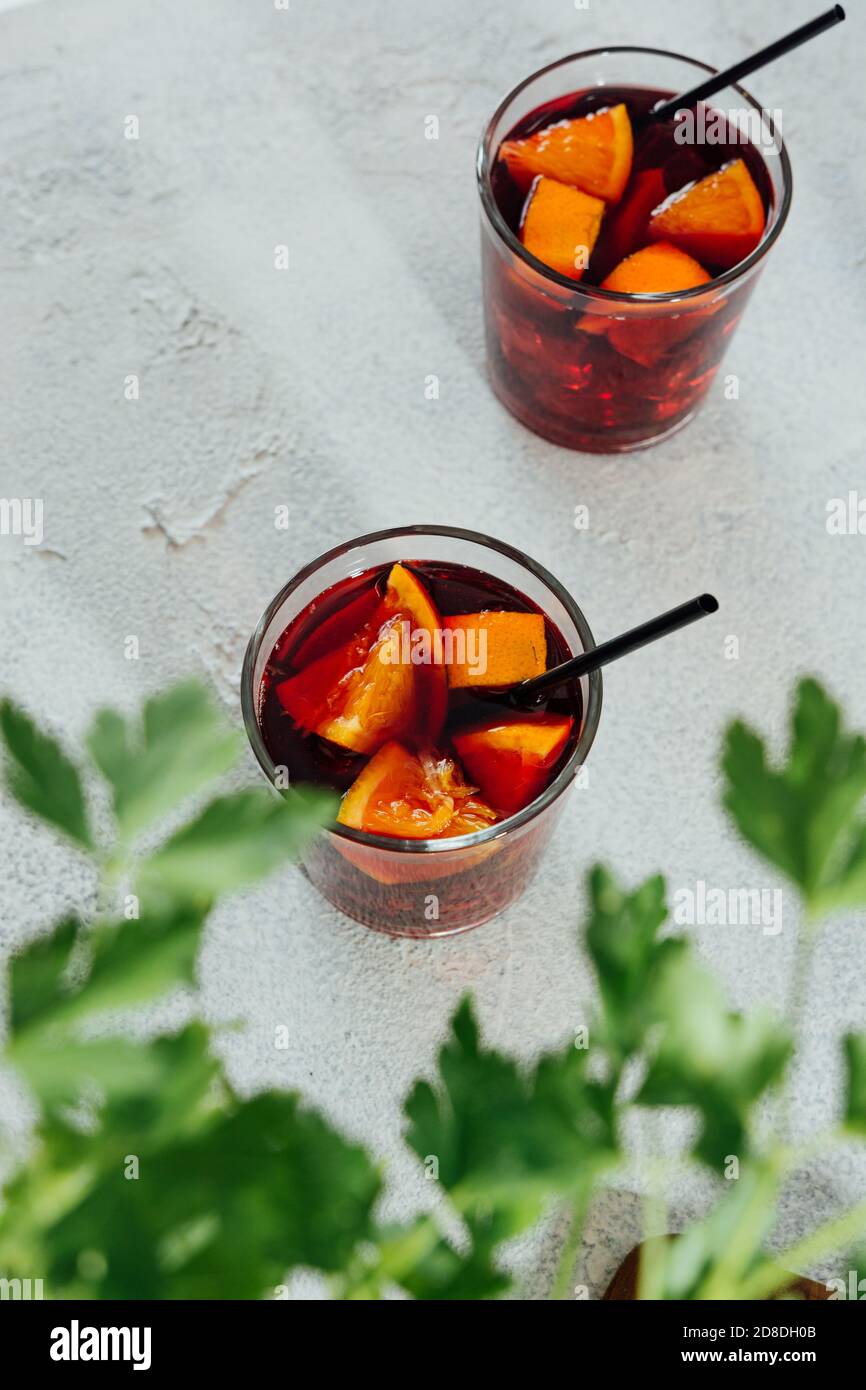 Pictures of typical Spanish food snacks (tapas). Composed of Sangria ...