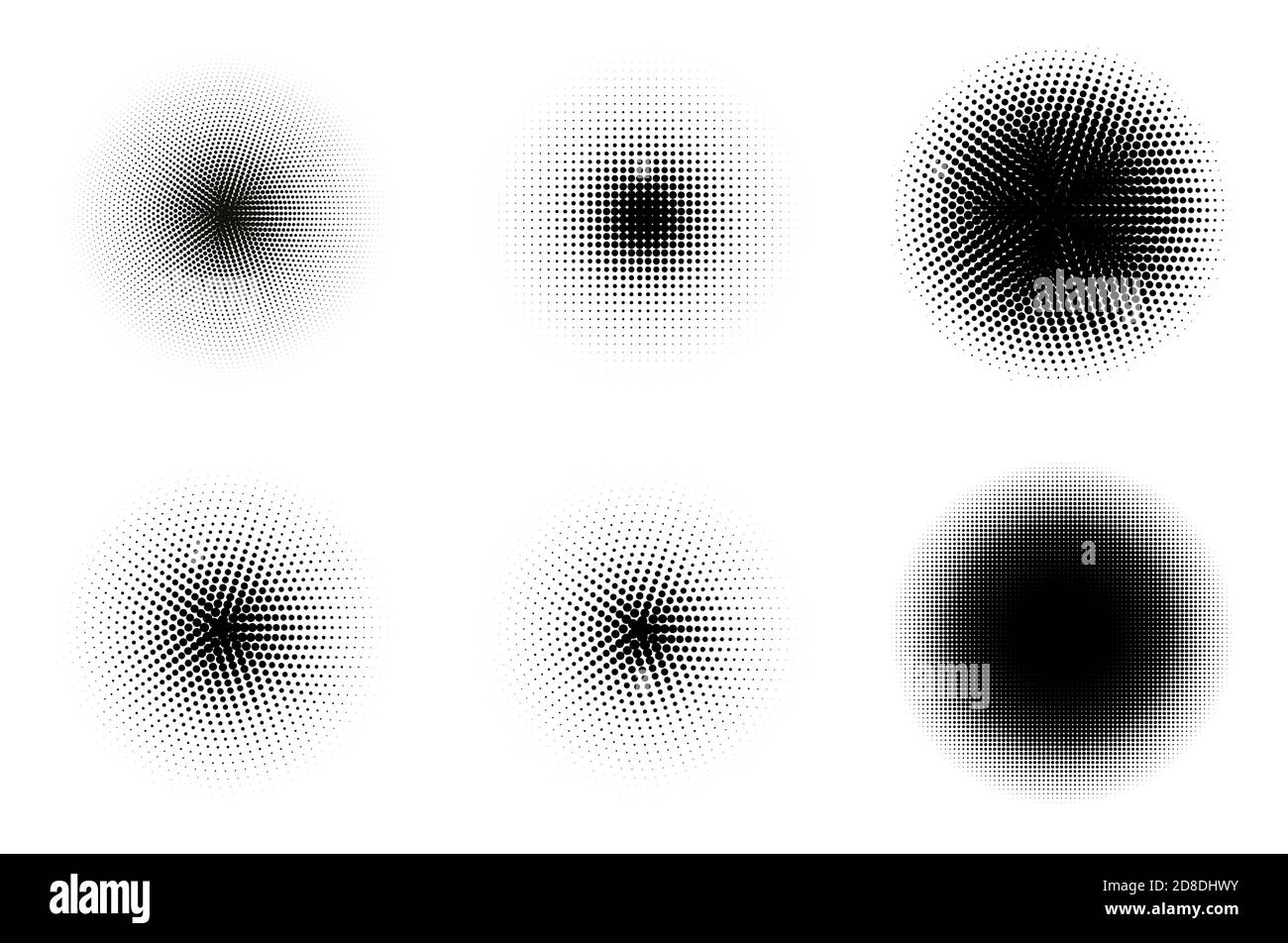 Halftone circles set vector. Retro halftone background. EPS 10 Stock ...