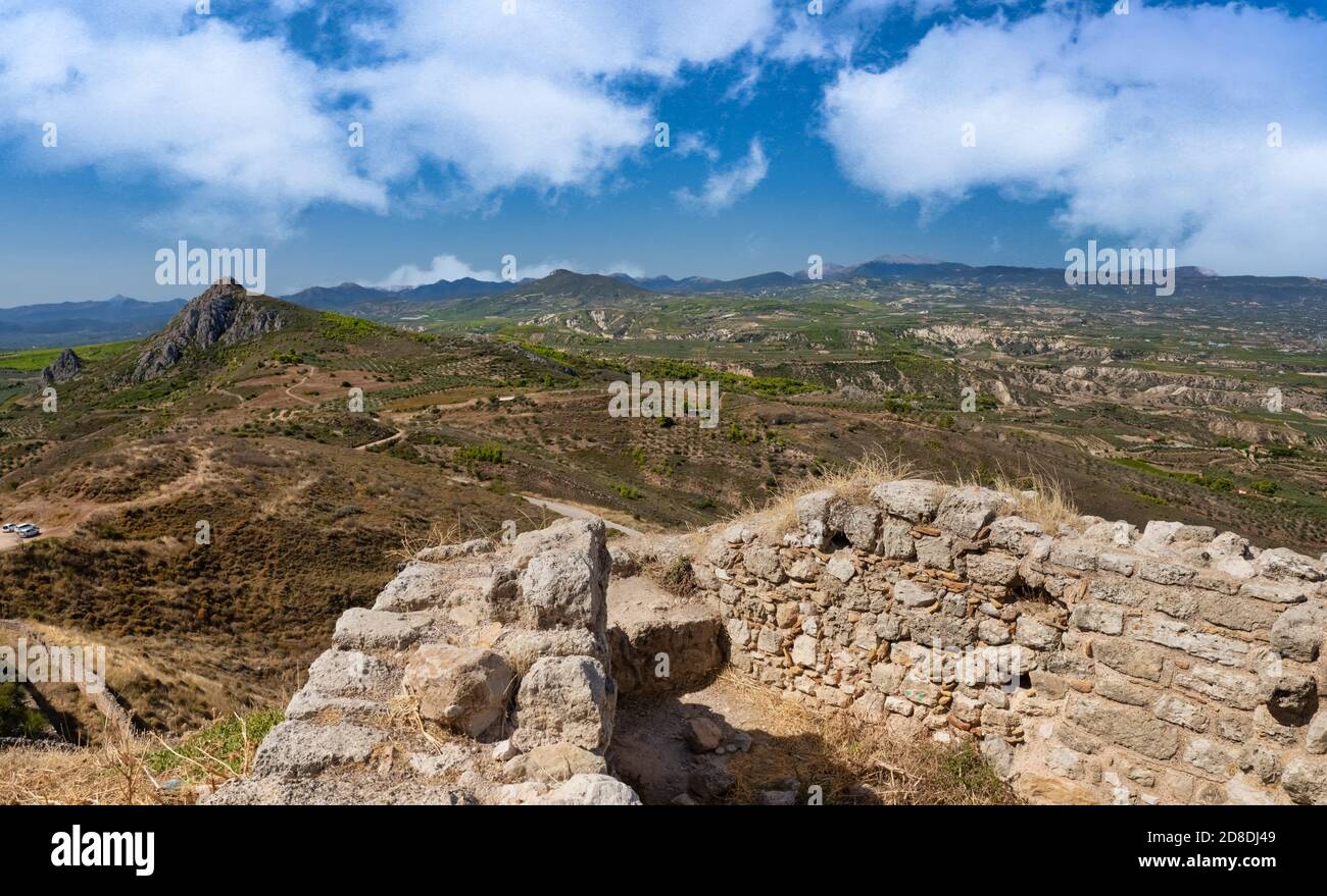 Fascinating ruins of the Acrocorinth (Upper Corinth), the acropolis of ...