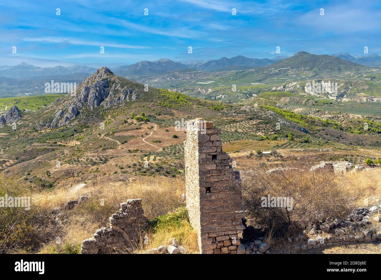 Fascinating ruins of the Acrocorinth (Upper Corinth), the acropolis of ...