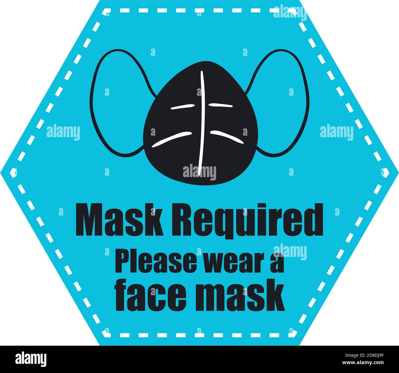 Mask required with facemask in road sign design of Covid 19 virus theme ...