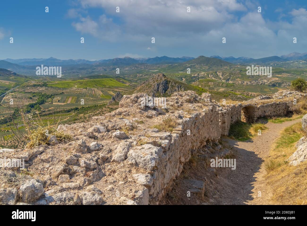 Fascinating ruins of the Acrocorinth (Upper Corinth), the acropolis of ...