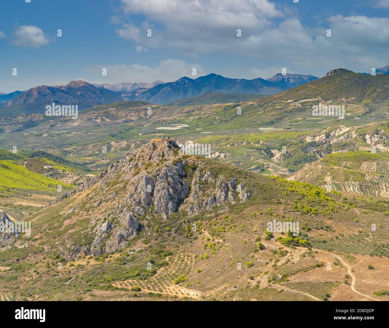Fascinating ruins of the Acrocorinth (Upper Corinth), the acropolis of ...