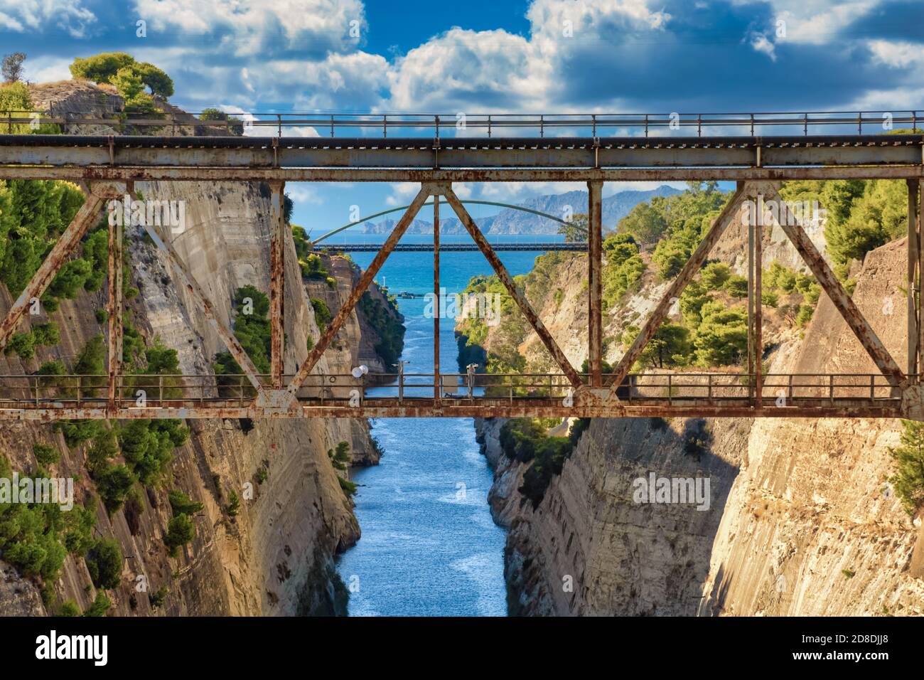 The stunning Corinth Canal connecting the Gulf of Corinth in the Ionian ...