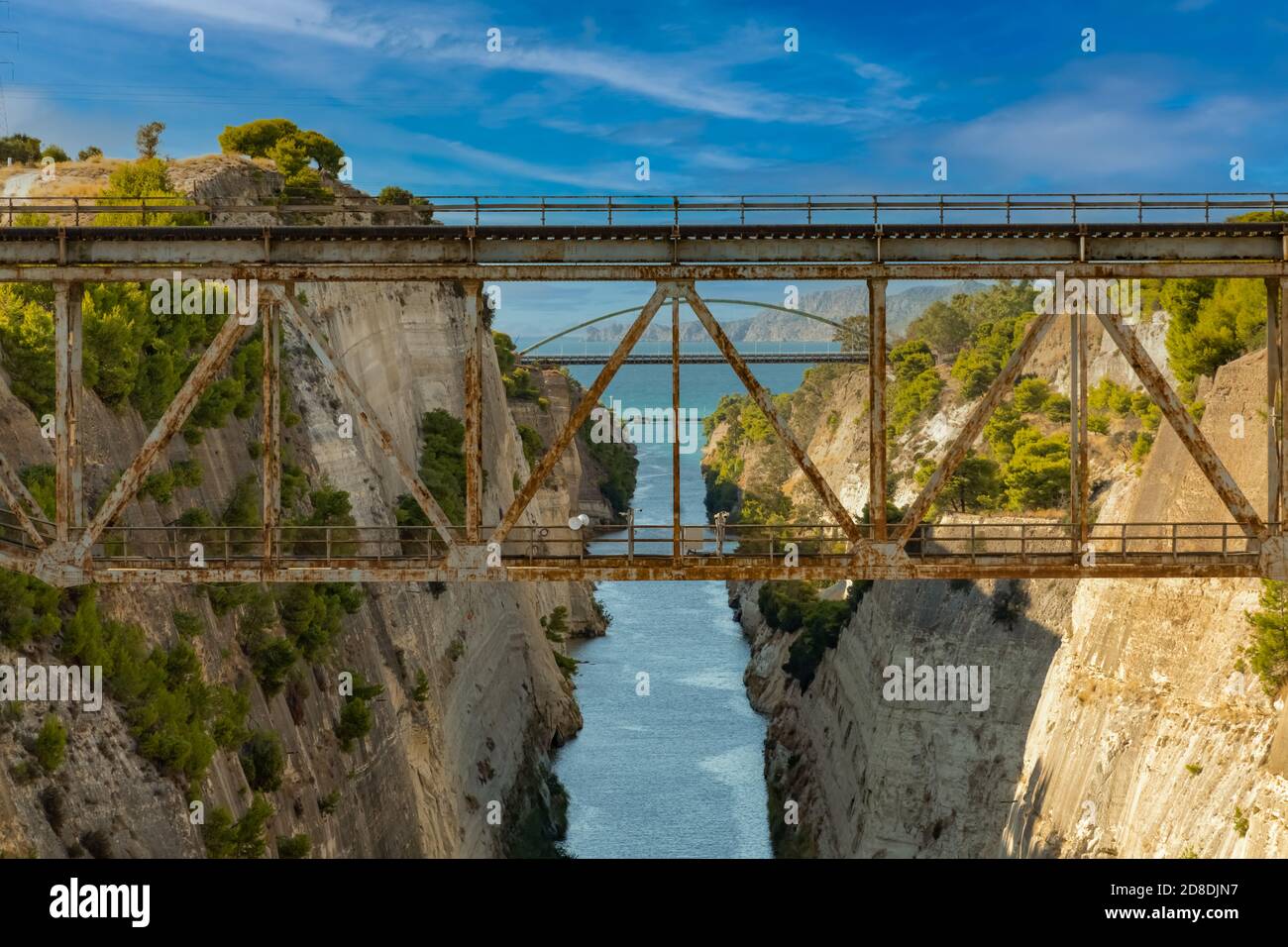 The stunning Corinth Canal connecting the Gulf of Corinth in the Ionian ...