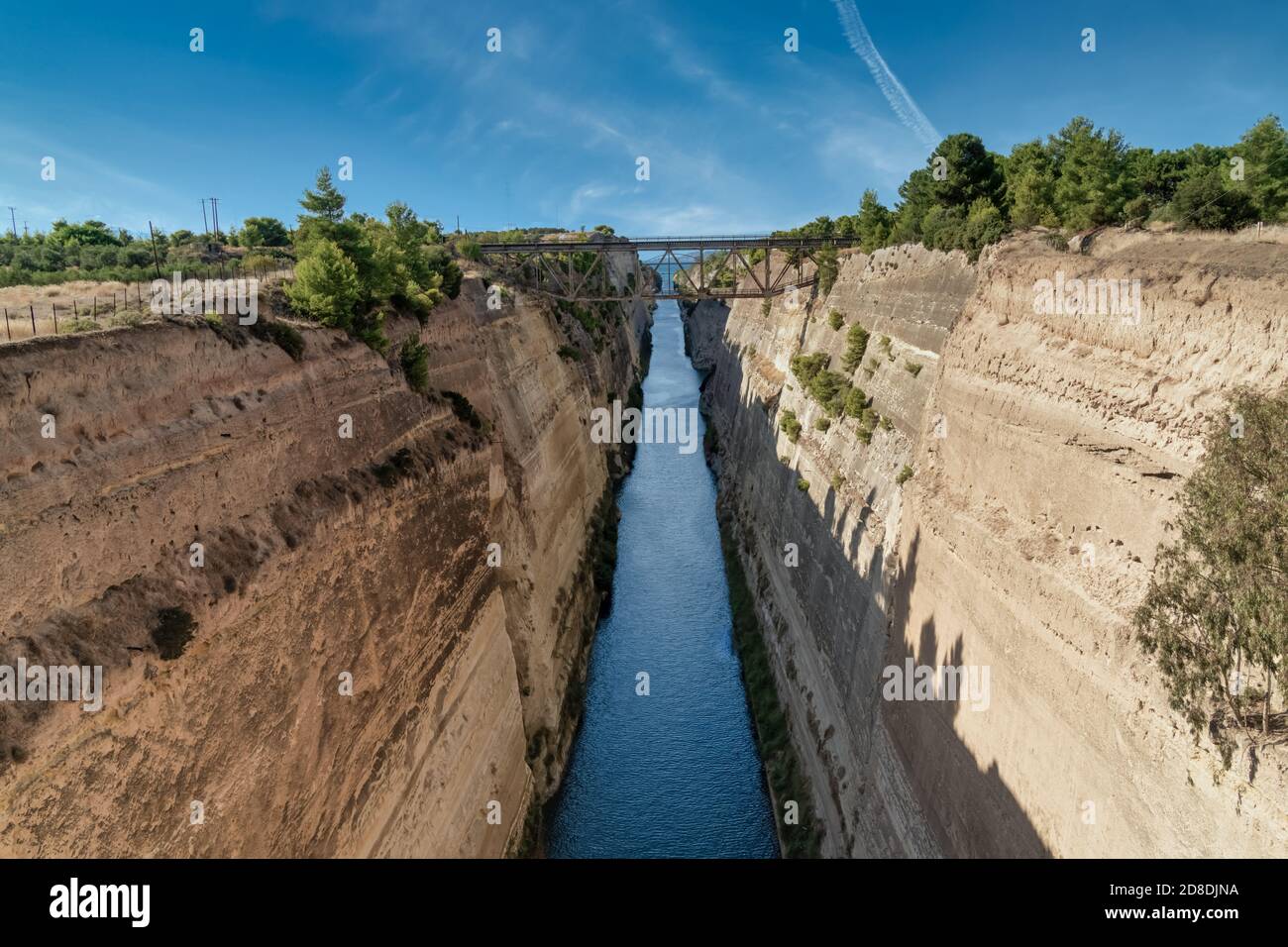 The stunning Corinth Canal connecting the Gulf of Corinth in the Ionian ...