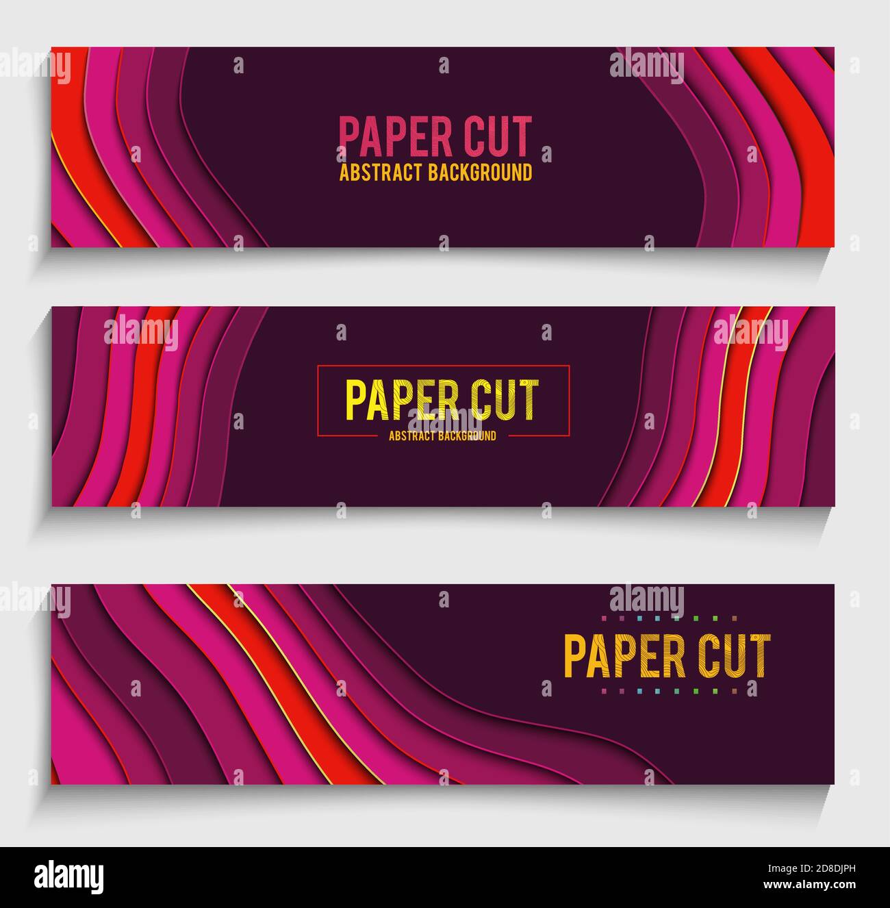 Paper cut banner creative vector concept. Vector geometric decoration ...