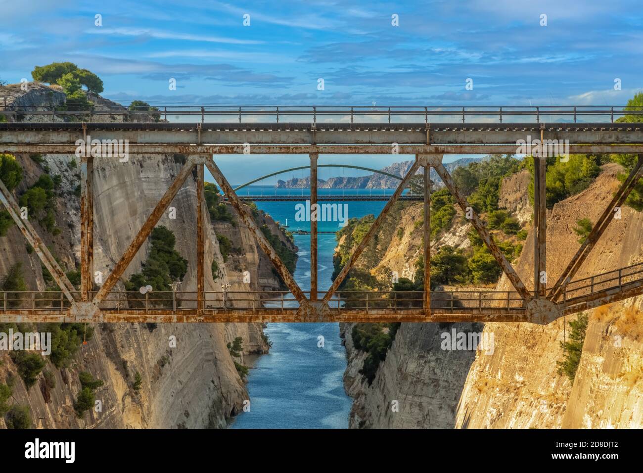 The stunning Corinth Canal connecting the Gulf of Corinth in the Ionian ...