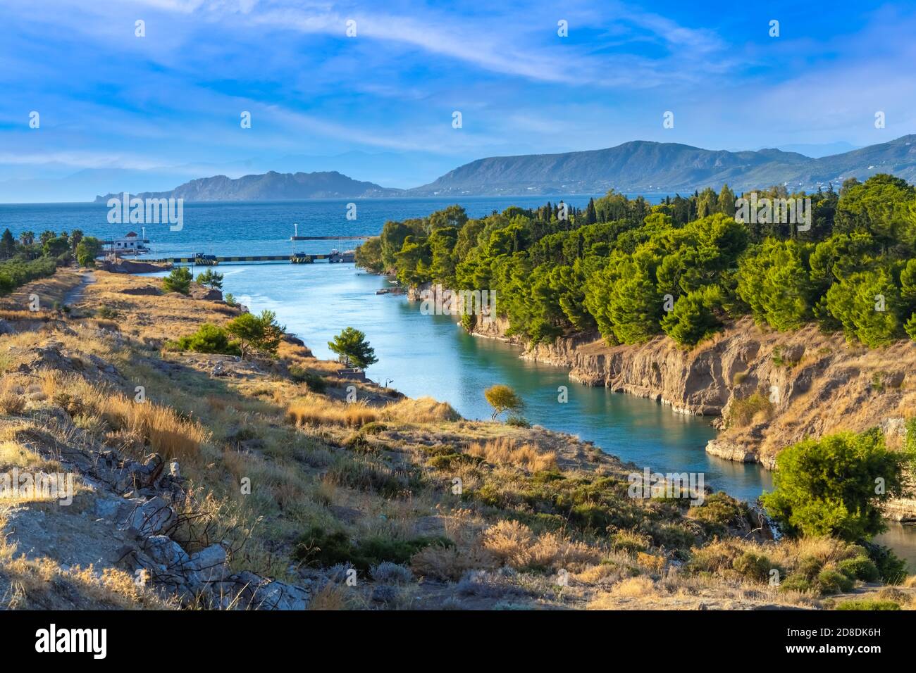 The stunning Corinth Canal connecting the Gulf of Corinth in the Ionian ...