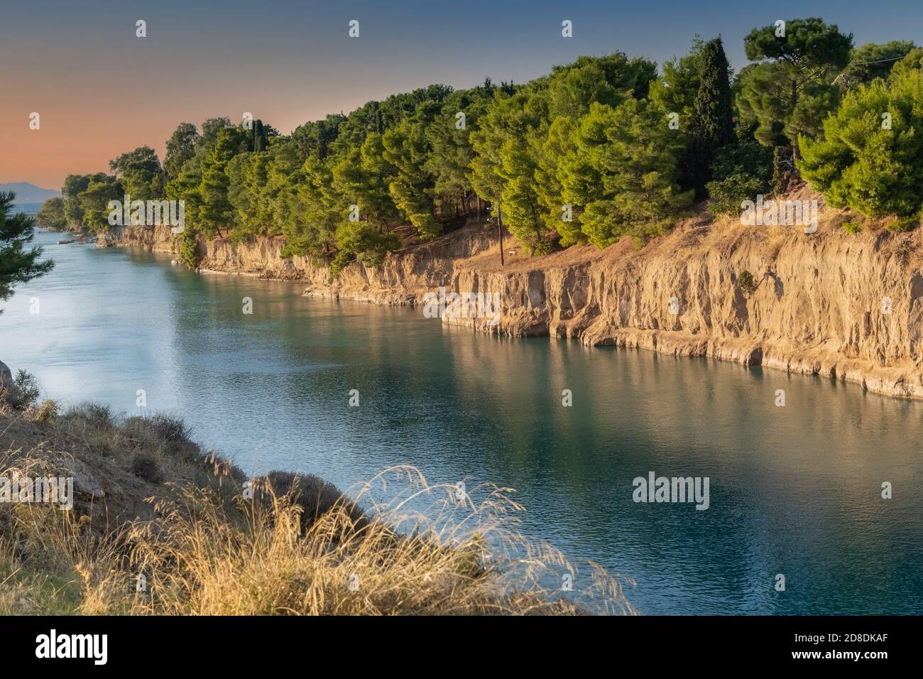 The stunning Corinth Canal connecting the Gulf of Corinth in the Ionian ...