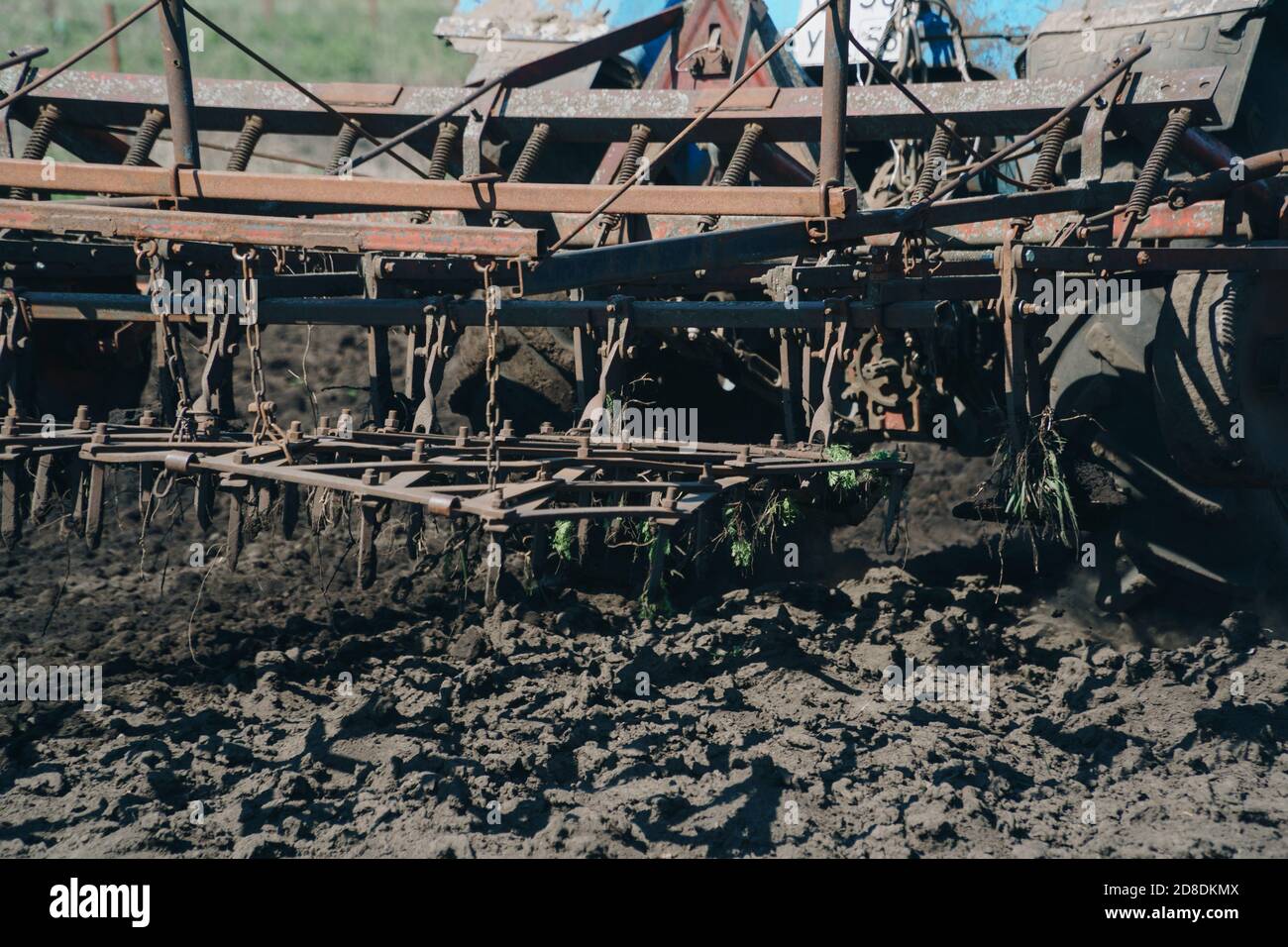 Details of an old tractor close up Stock Photo - Alamy