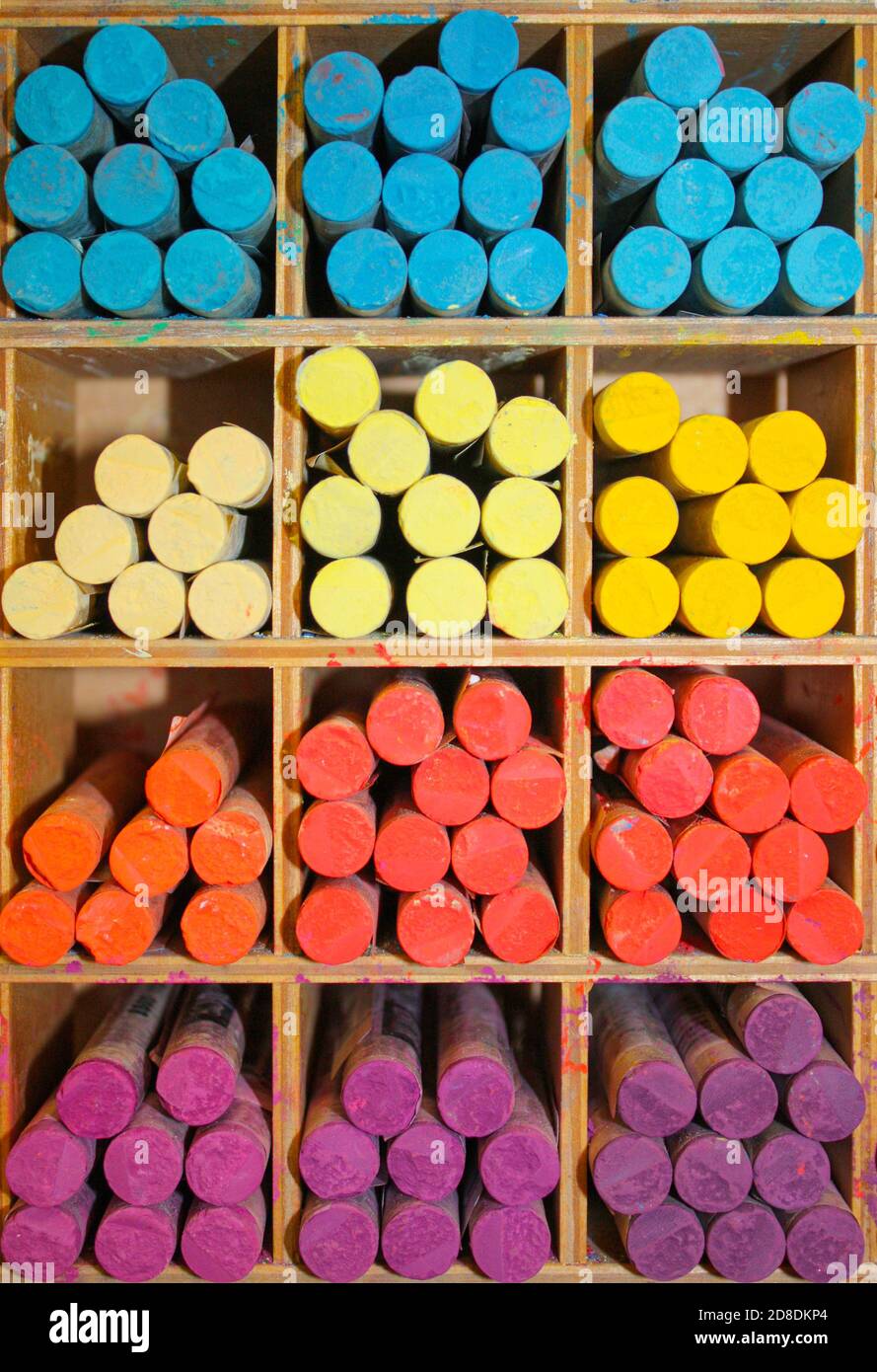 bunch of colorful pastel sticks Stock Photo - Alamy