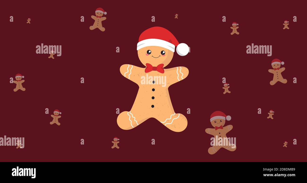 Cute Gingerbread man vector illustration for Christmas Stock Vector ...