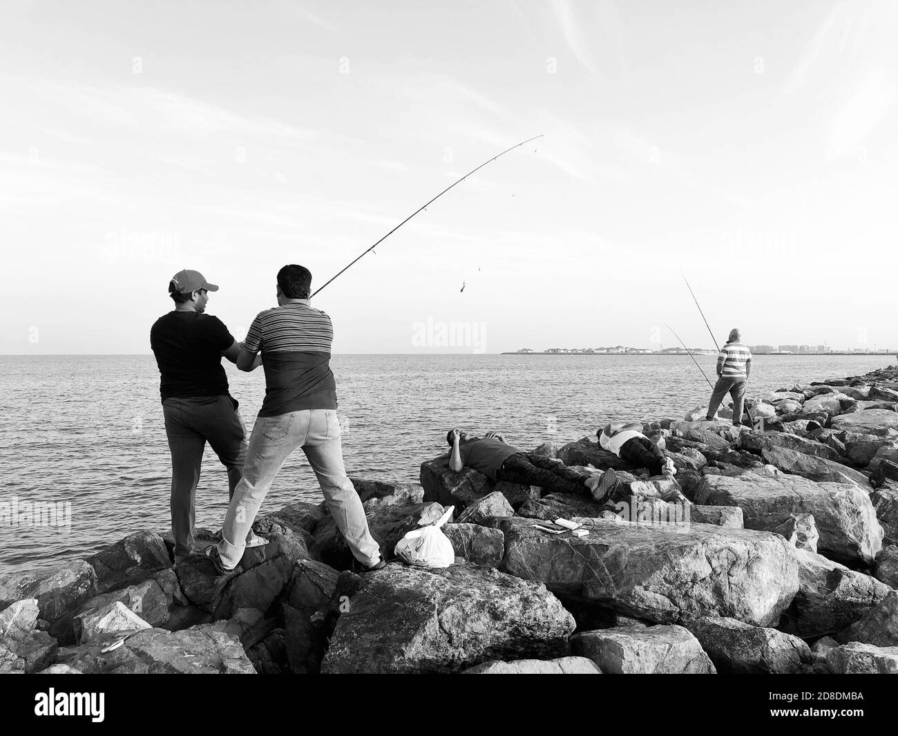 Dubai fishing on jumeirah hi-res stock photography and images - Alamy