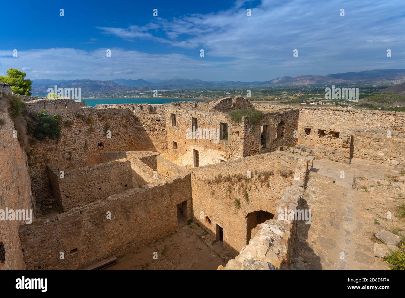 Ruins of the Palamidi fortress, Acronauplia, Nafplio, Peloponnese ...