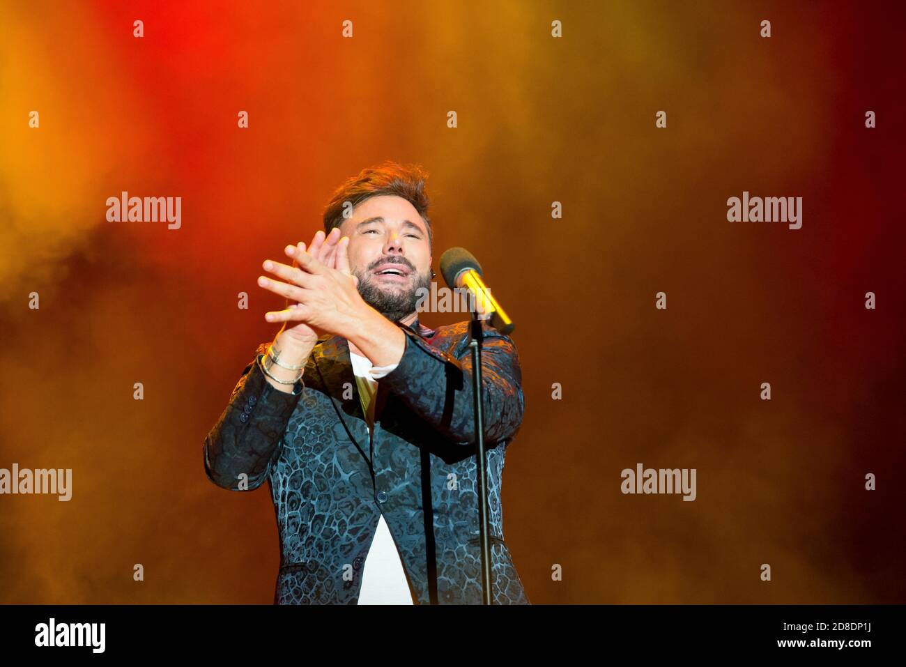 Miguel Poveda, Spanish flamenco singer performing during the Nits al ...