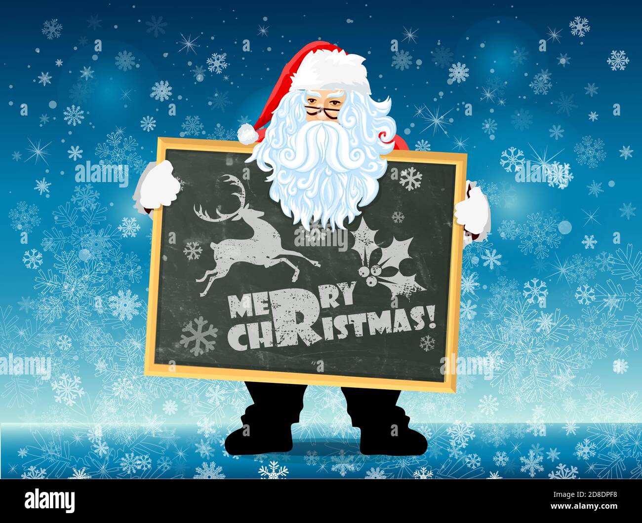 Congratulations from Santa Claus. New Year's greetings. Merry Christmas ...