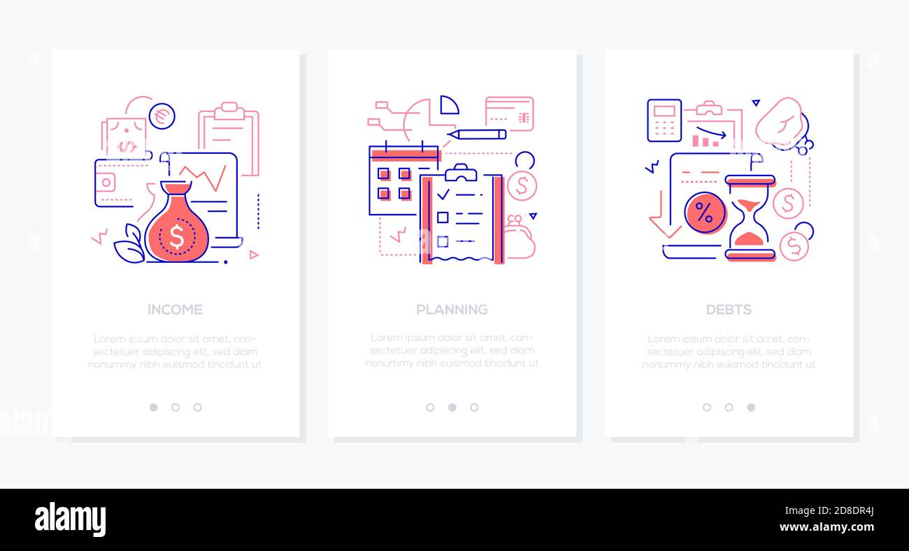 Planning line design style Cut Out Stock Images & Pictures - Alamy