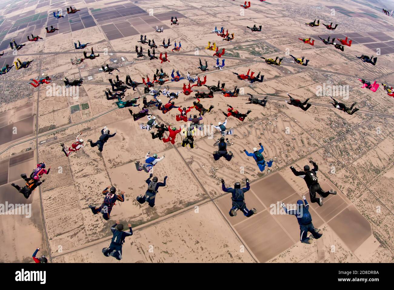 Skydiving team group formation Stock Photo - Alamy