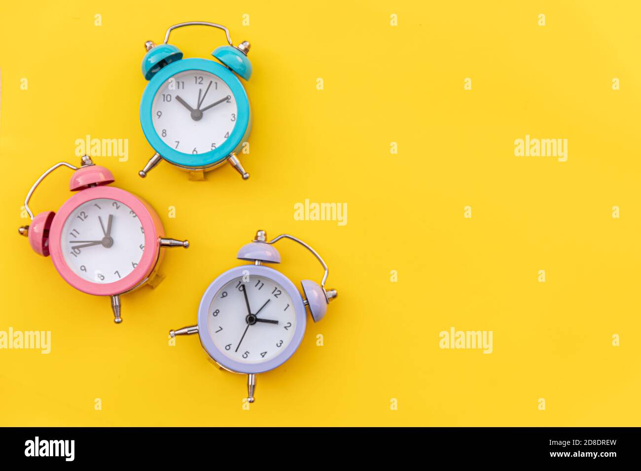 Simply minimal design three ringing twin bell classic alarm clock ...