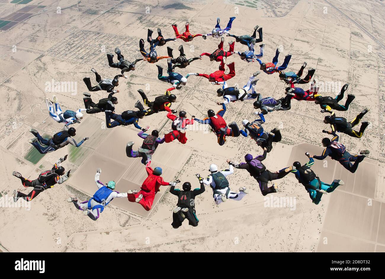 Skydiving team group formation Stock Photo - Alamy