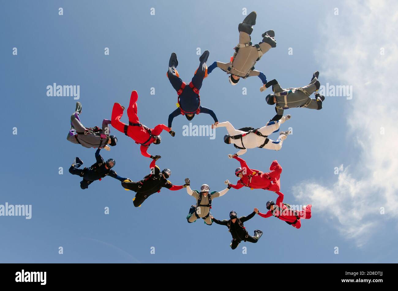 Skydiving team group formation Stock Photo - Alamy