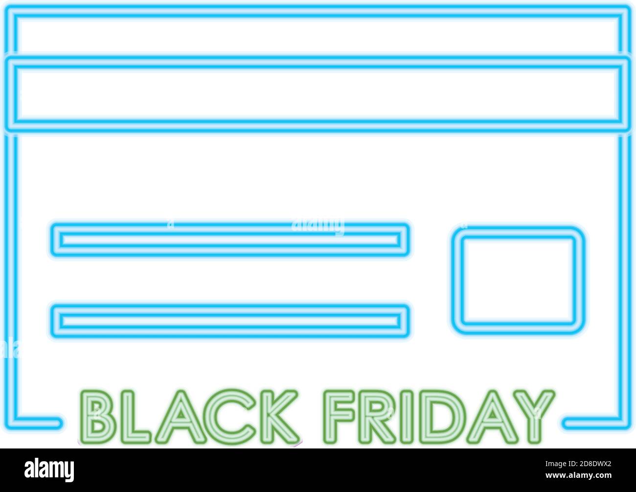 black friday design with credit card icon over white background ...