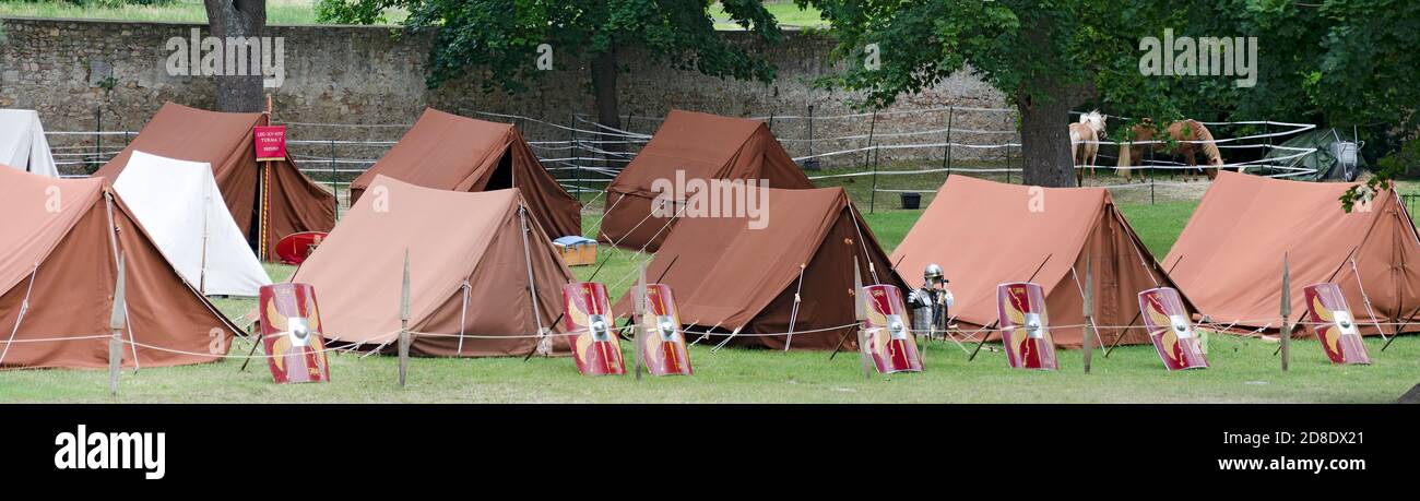 Roman tent hi-res stock photography and images - Alamy