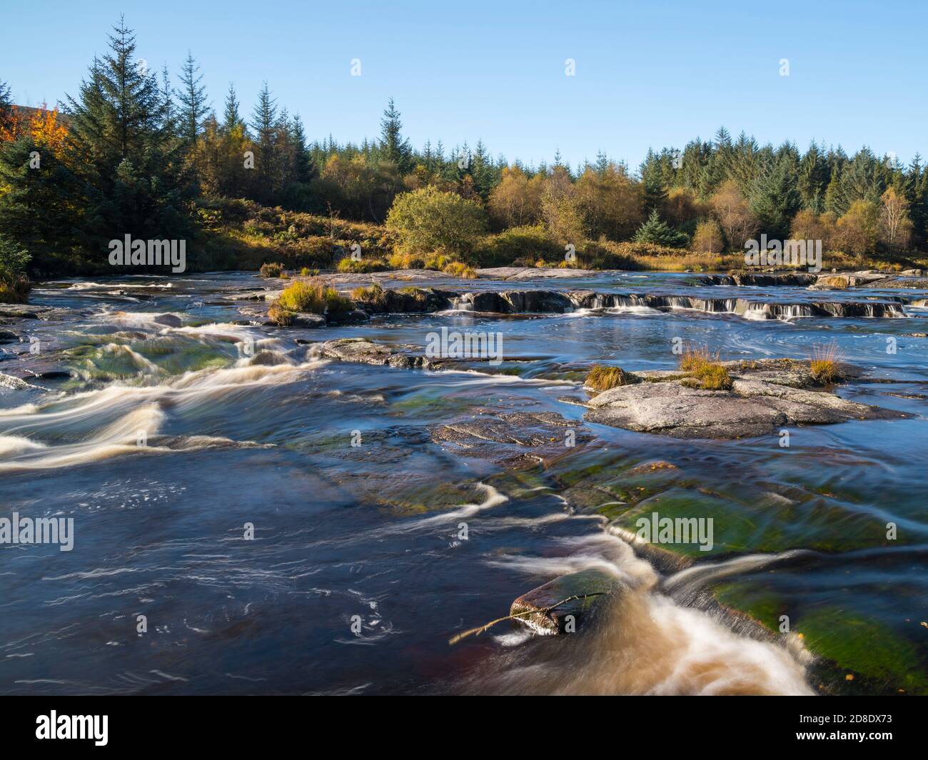 Otter Pools in autumn, River Dee, Galloway Forest, Dumfries & Galloway ...