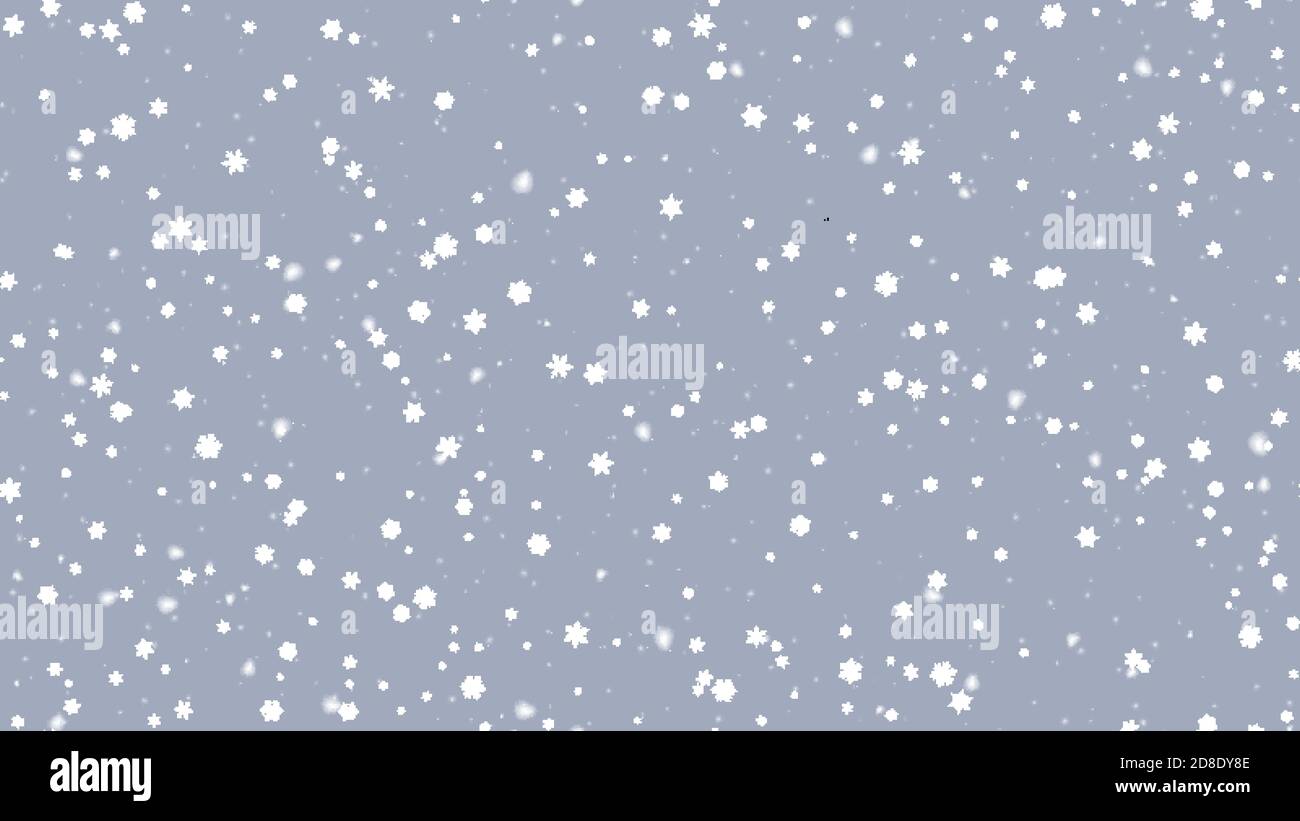 Falling white glare of shiny snow, snowflakes isolated on gray. White ...