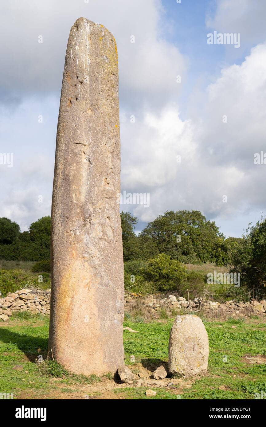 Menhir megalith stone in Sardinia Sardegna Italy big megalith stone ...