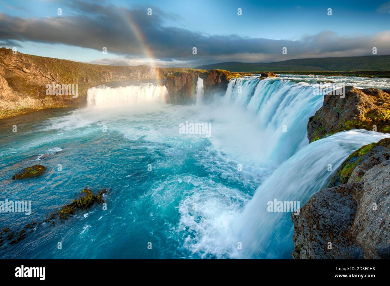 Godafoss is a very beautiful Icelandic waterfall. It is located on the ...