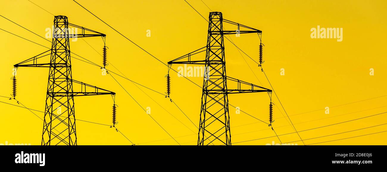 Electricity tower building structure silhouette electrical transmission ...