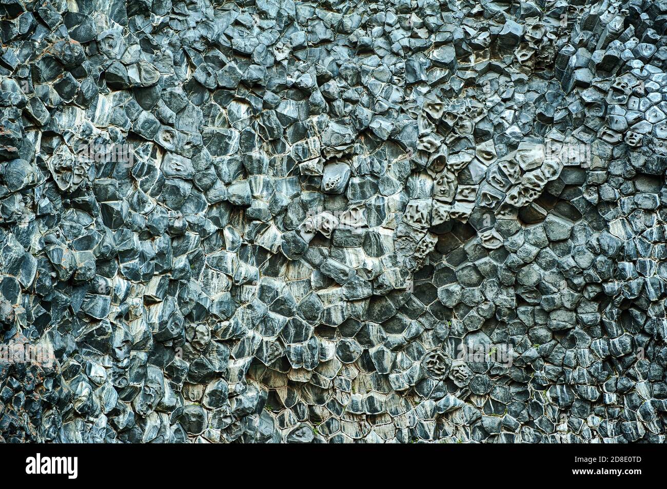 Natural background of hexagonal basalt columns in Icelandic national ...