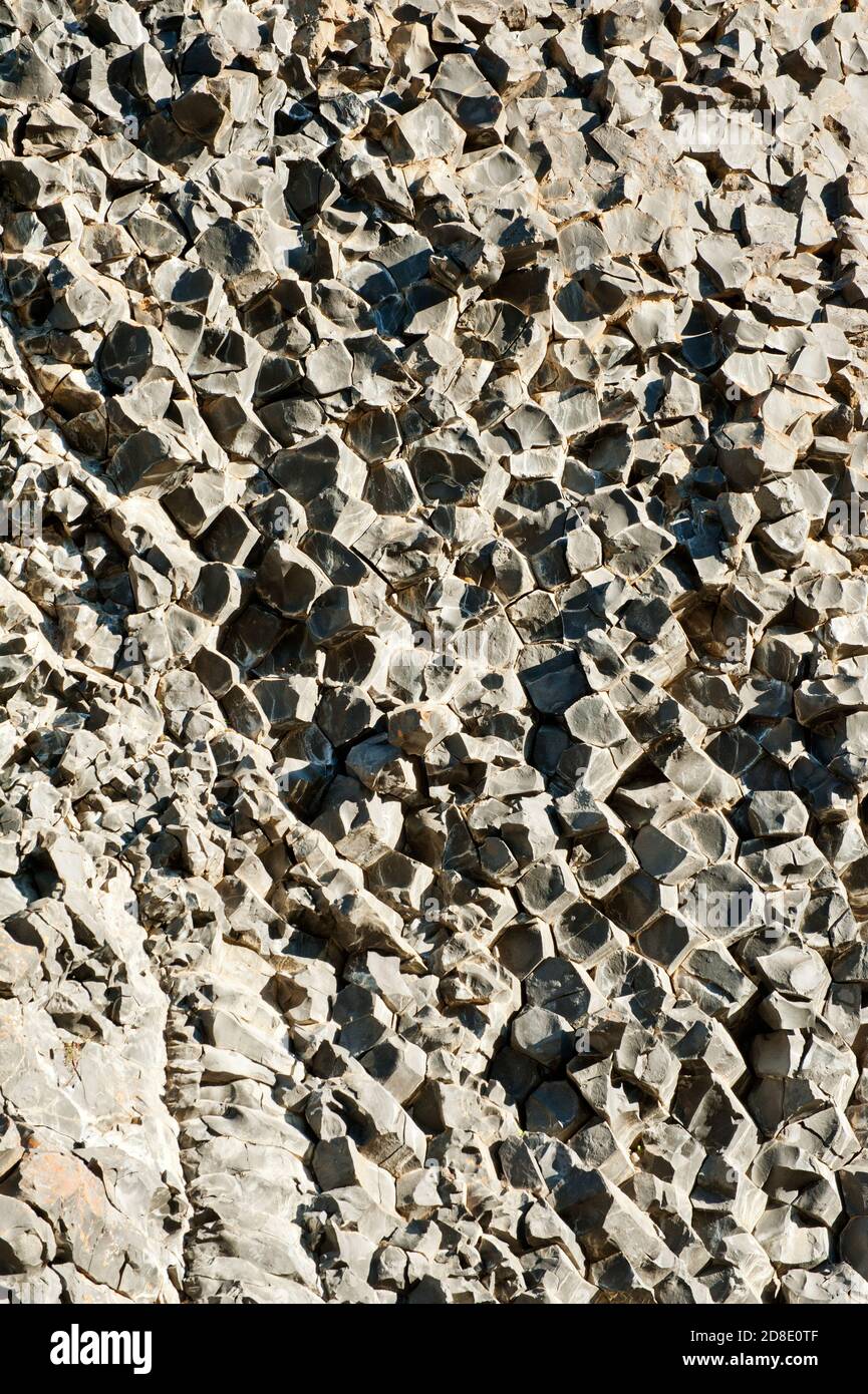 Natural background of hexagonal basalt columns in Icelandic national ...