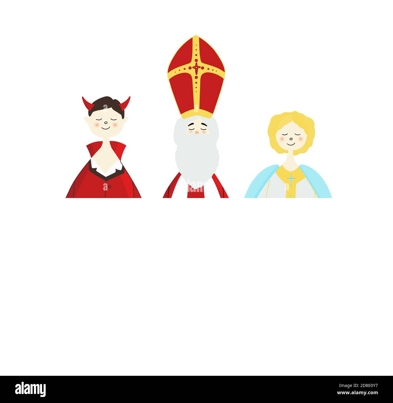 St. Nicholas Day greeting poster. Winter holiday postcard Stock Vector ...