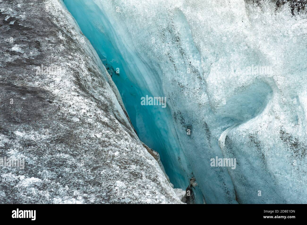 Detailed photo of the Icelandic glacier ice with a incredibly vivid ...