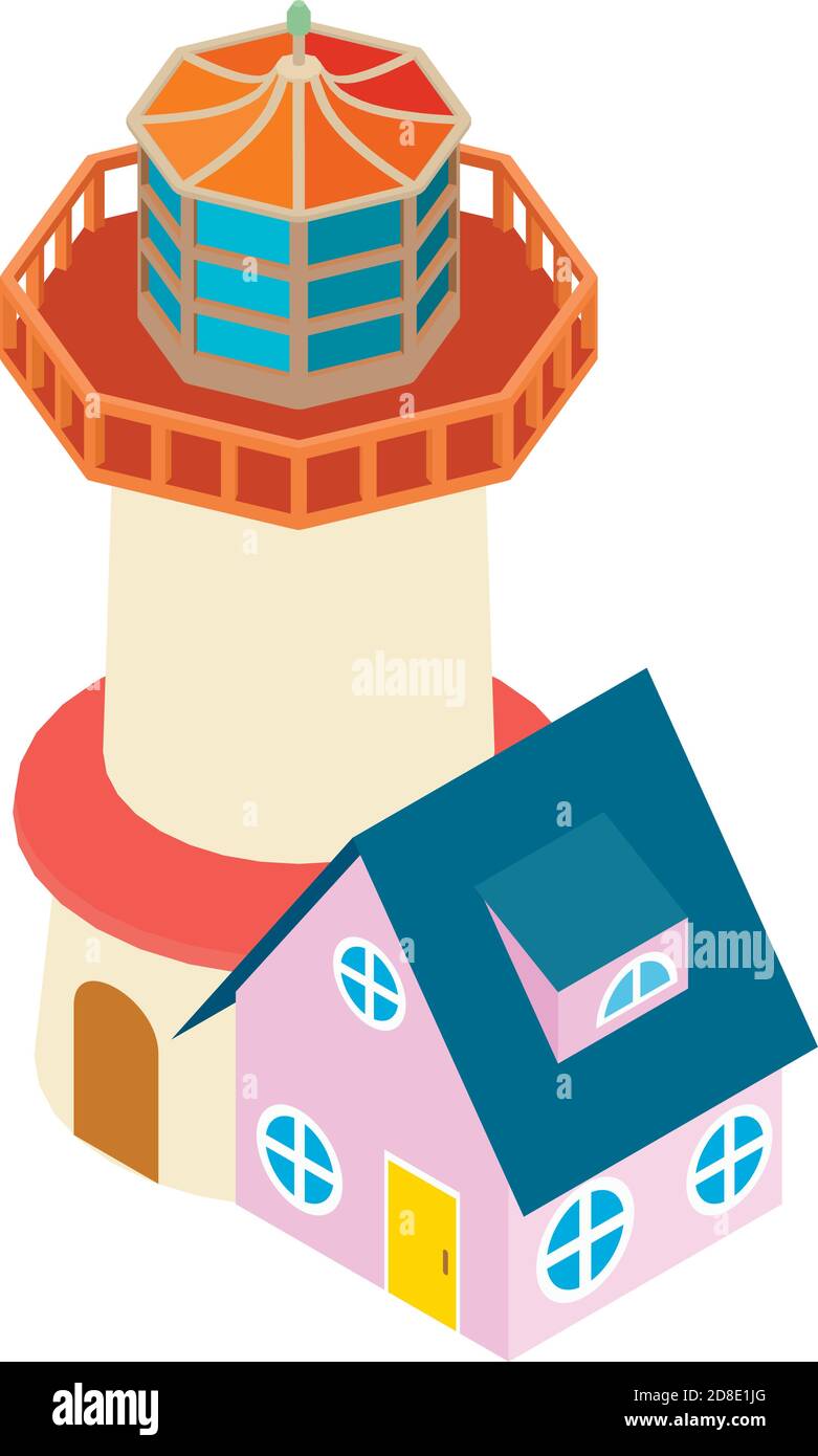 Two story lighthouse Cut Out Stock Images & Pictures - Alamy