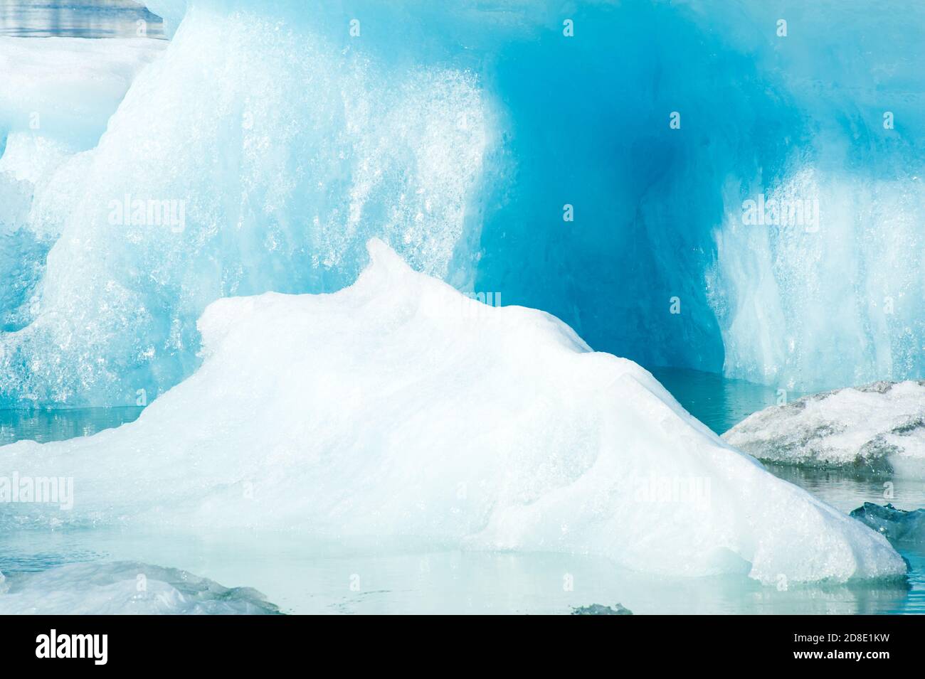 Detailed photo of the Icelandic glacier iceberg in a ice lagoon with ...