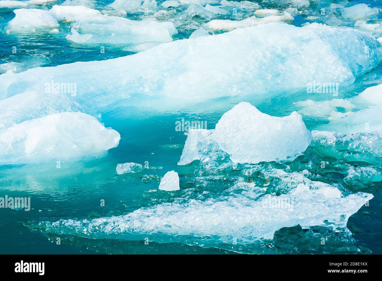 Detailed photo of the Icelandic glacier iceberg in a ice lagoon with ...