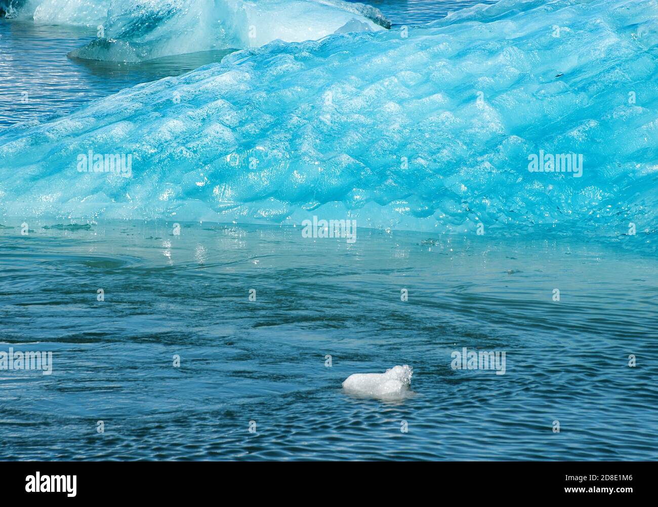 Detailed photo of the Icelandic glacier iceberg in a ice lagoon with ...