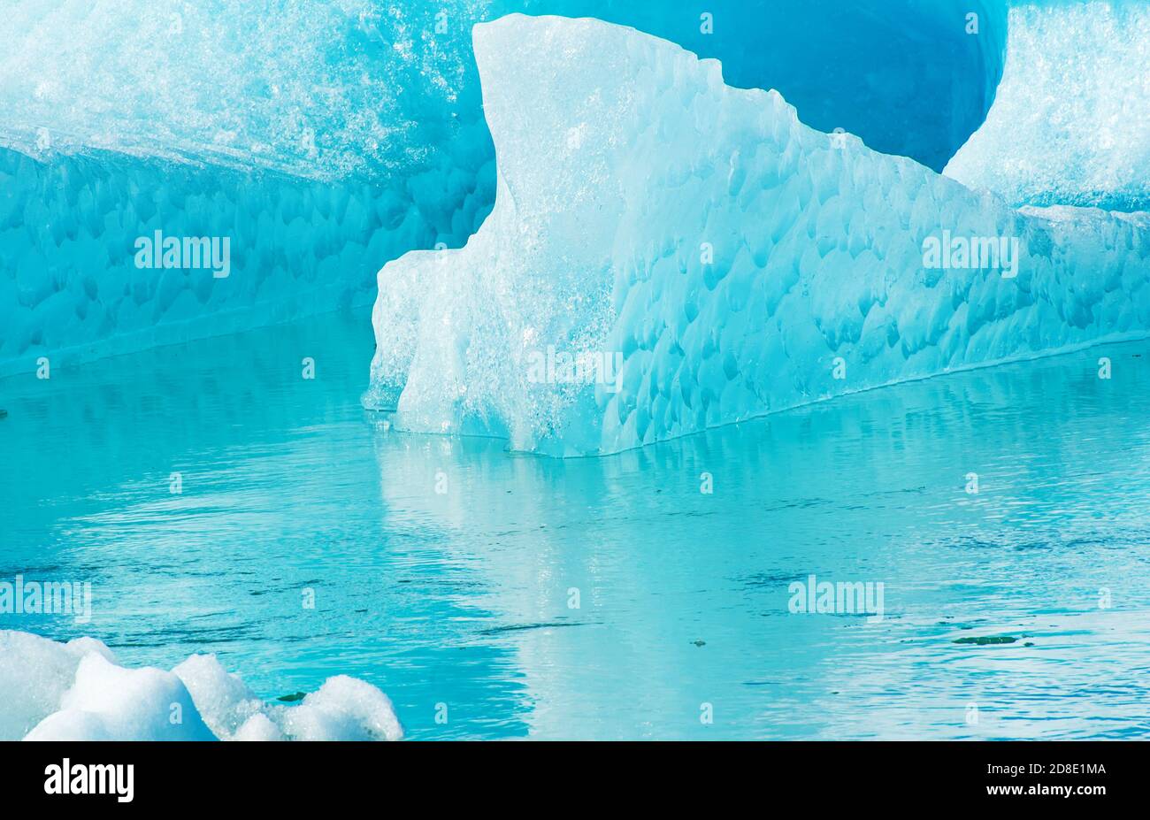 Detailed photo of the Icelandic glacier iceberg in a ice lagoon with ...