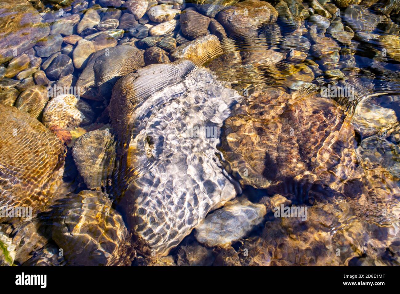 Background from pebble stone in water in sunlight. Wallpaper Stock ...