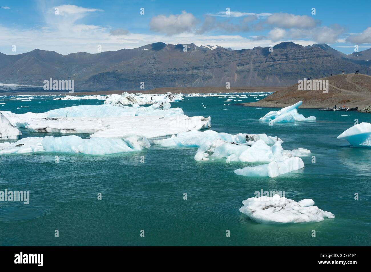 Detailed photo of the Icelandic glacier iceberg in a ice lagoon with ...