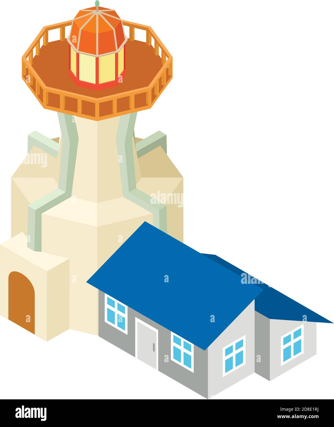 Ocean beacon icon. Isometric illustration of ocean beacon vector icon ...