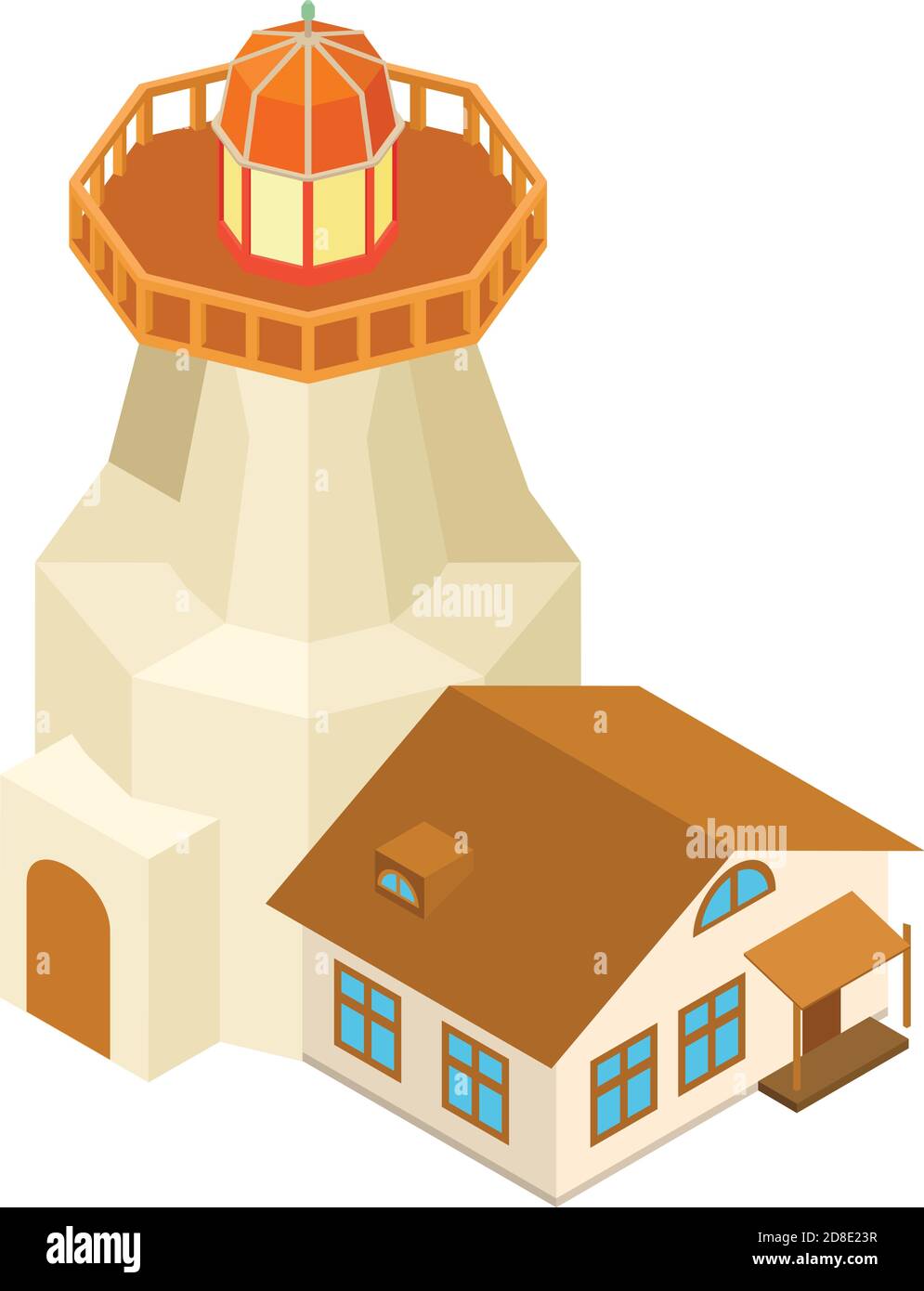 Beacon tower icon. Isometric illustration of beacon tower vector icon ...