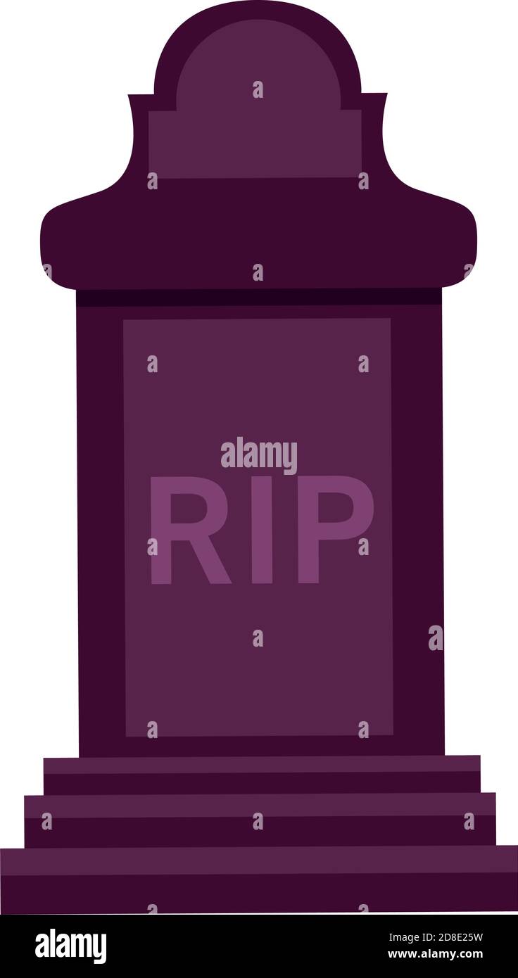 cemetery tomb with rip word icon vector illustration design Stock ...