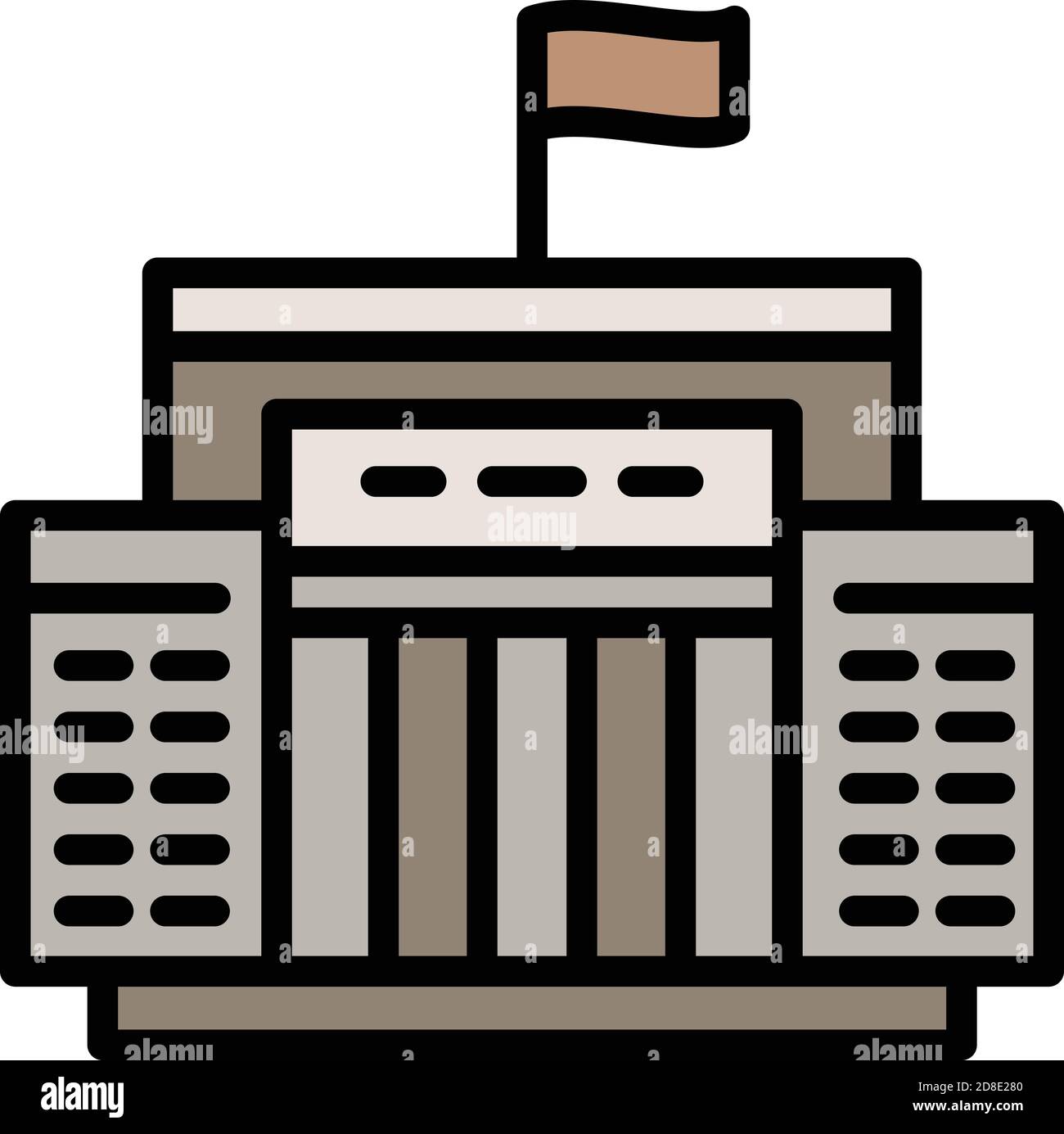 Courthouse Justice Icon Outline Courthouse Justice Vector Icon For Web