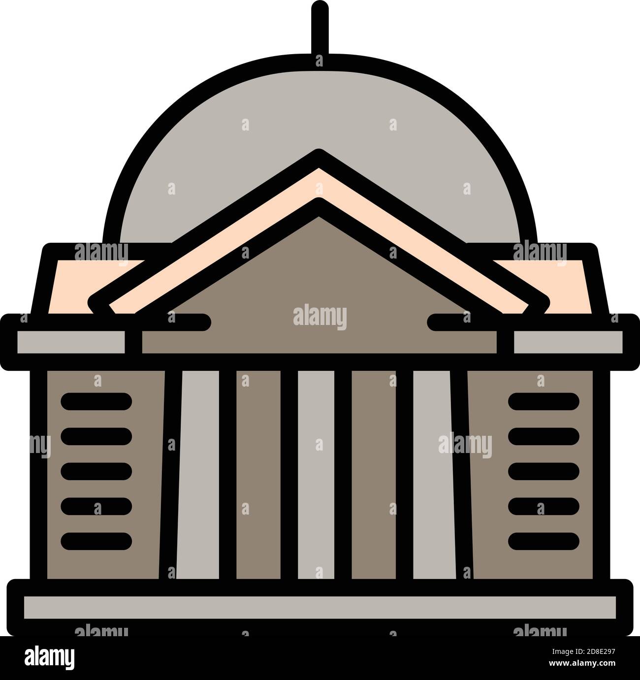 City courthouse icon. Outline city courthouse vector icon for web ...